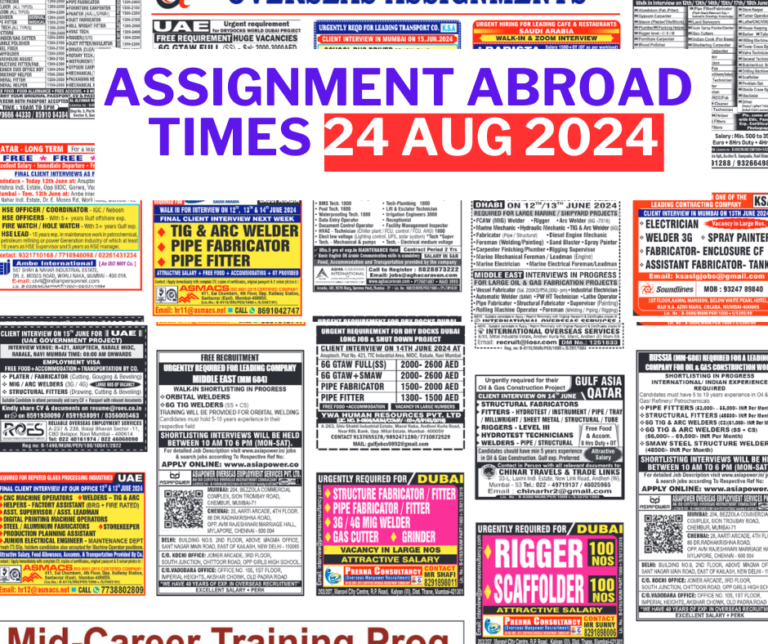 Assignment Abroad Times Pdf Today - 24 Aug 2024