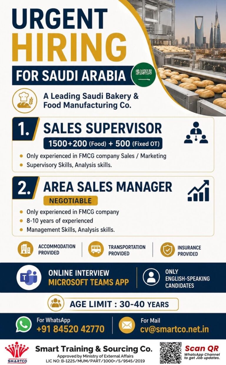 Urgent Requirement For Qatar, Middle East Countries Jobs - EAbroadjobs.com